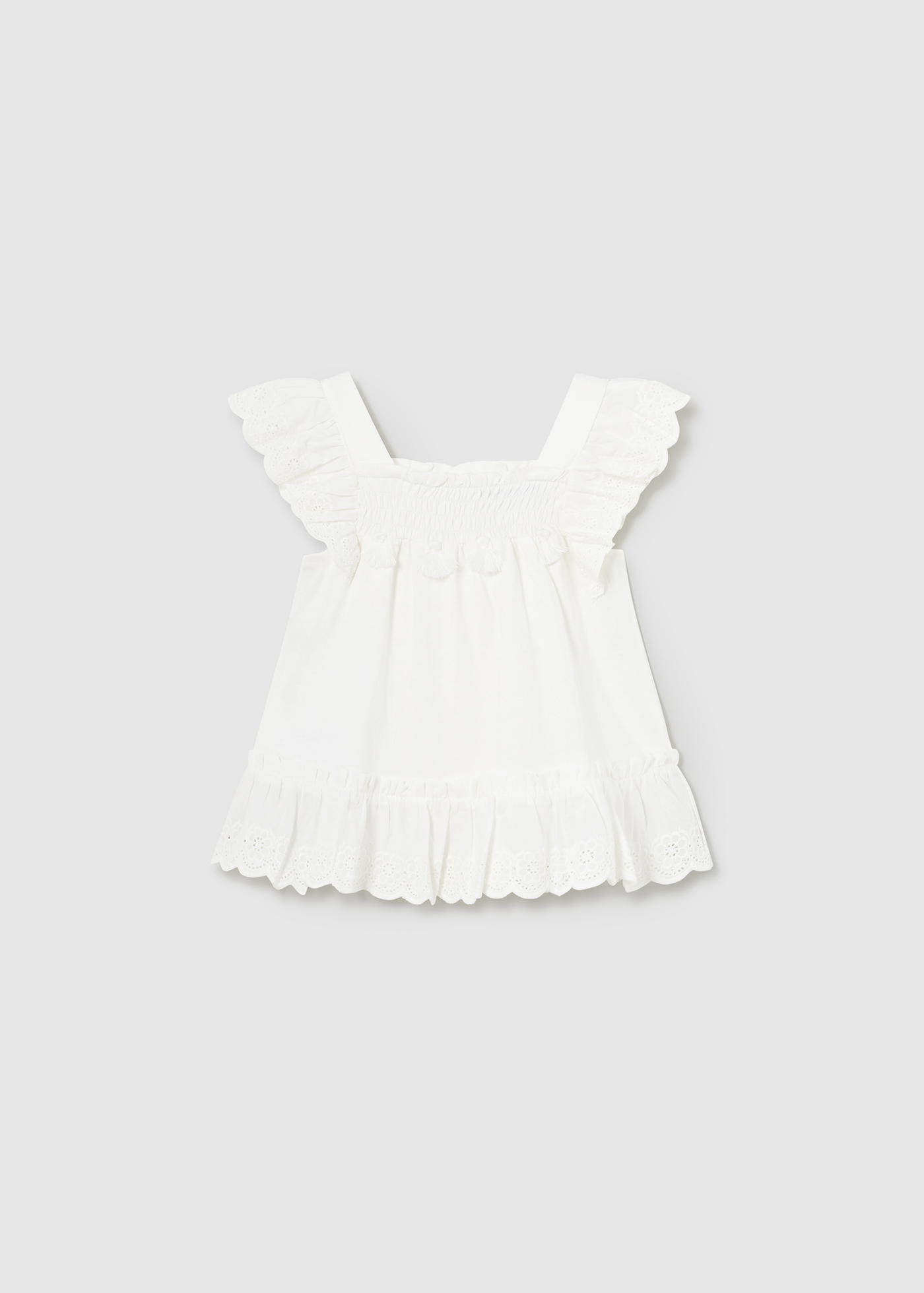 Baby Ruffle Top Better Cotton Off white | Mayoral