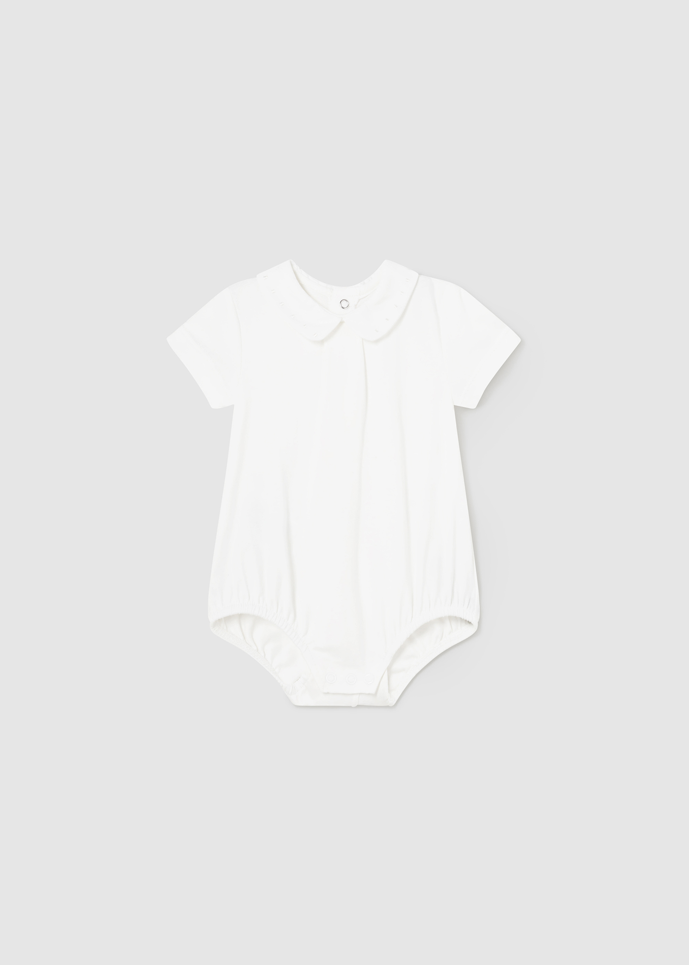 Newborn collared romper Better Cotton Off white | Mayoral