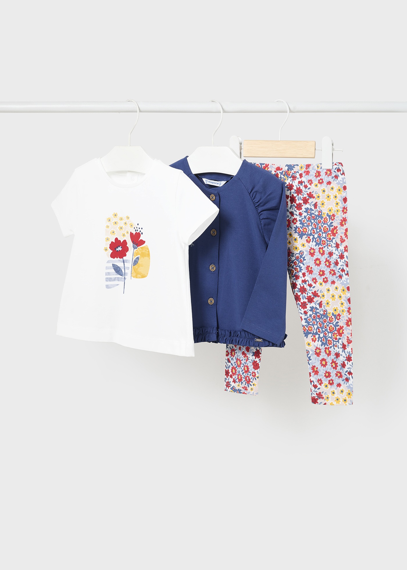 Baby 3-piece floral set Better Cotton | Mayoral