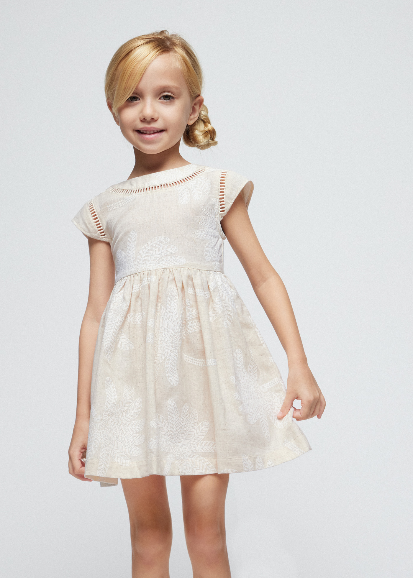 Girls dress palm print | Mayoral