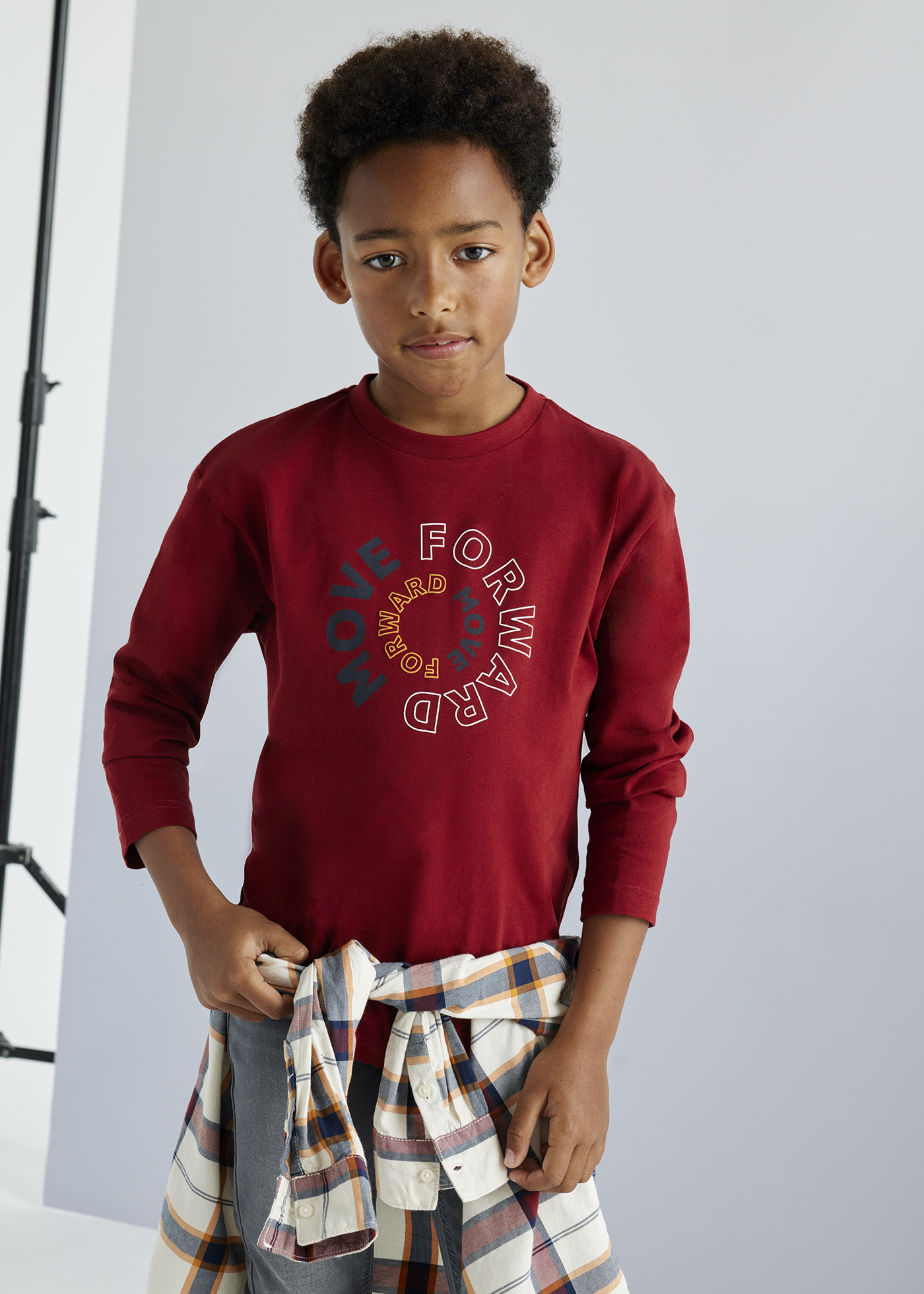 Boy Basic Print T-Shirt Wine | Mayoral