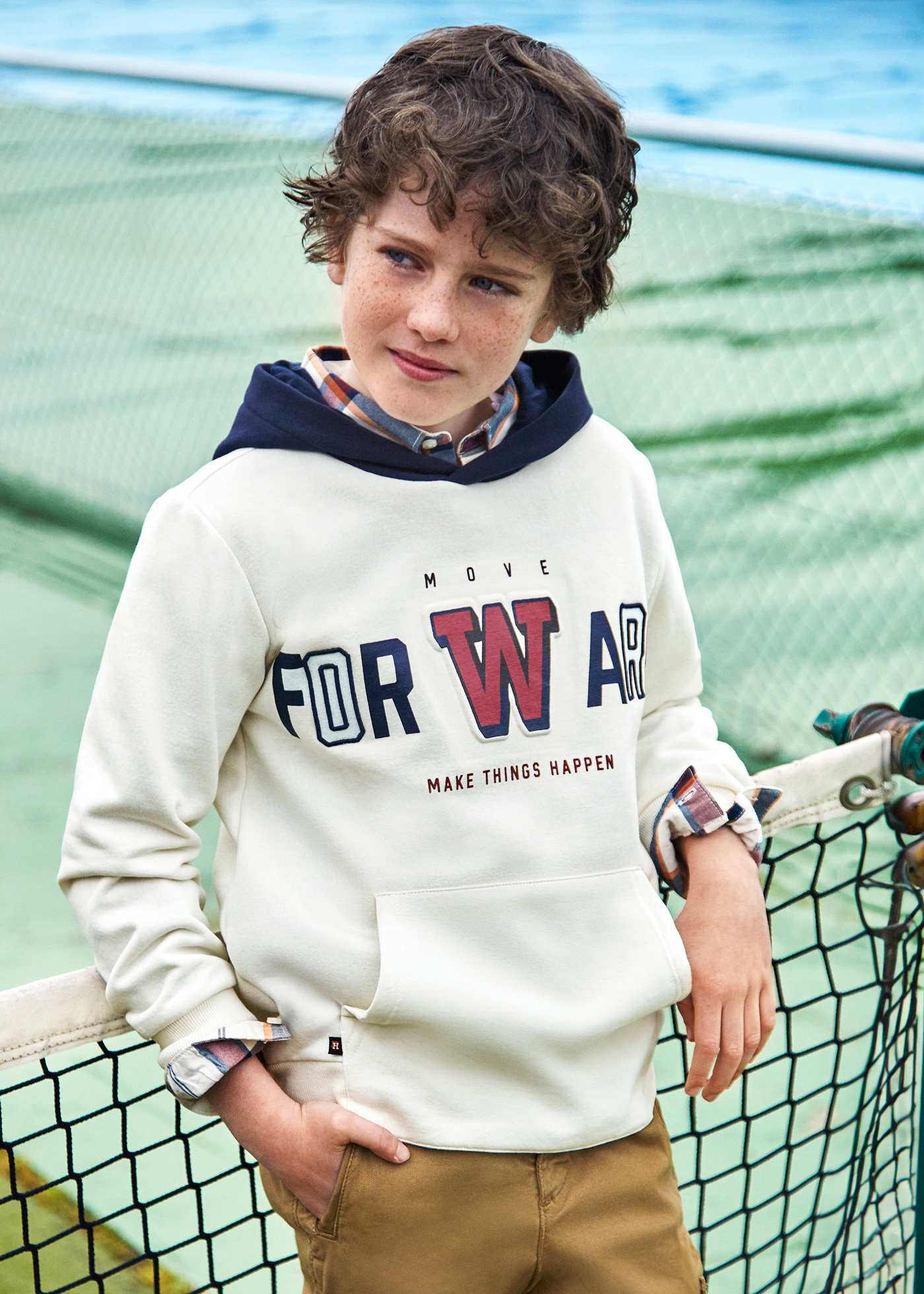 Boy Embossed Hoodie snow | Mayoral