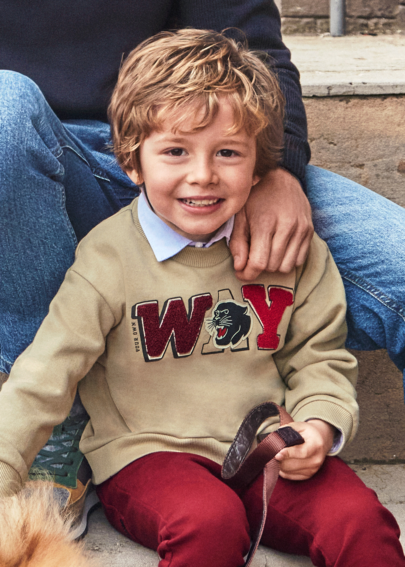 Boy Text Print Sweatshirt Sand | Mayoral