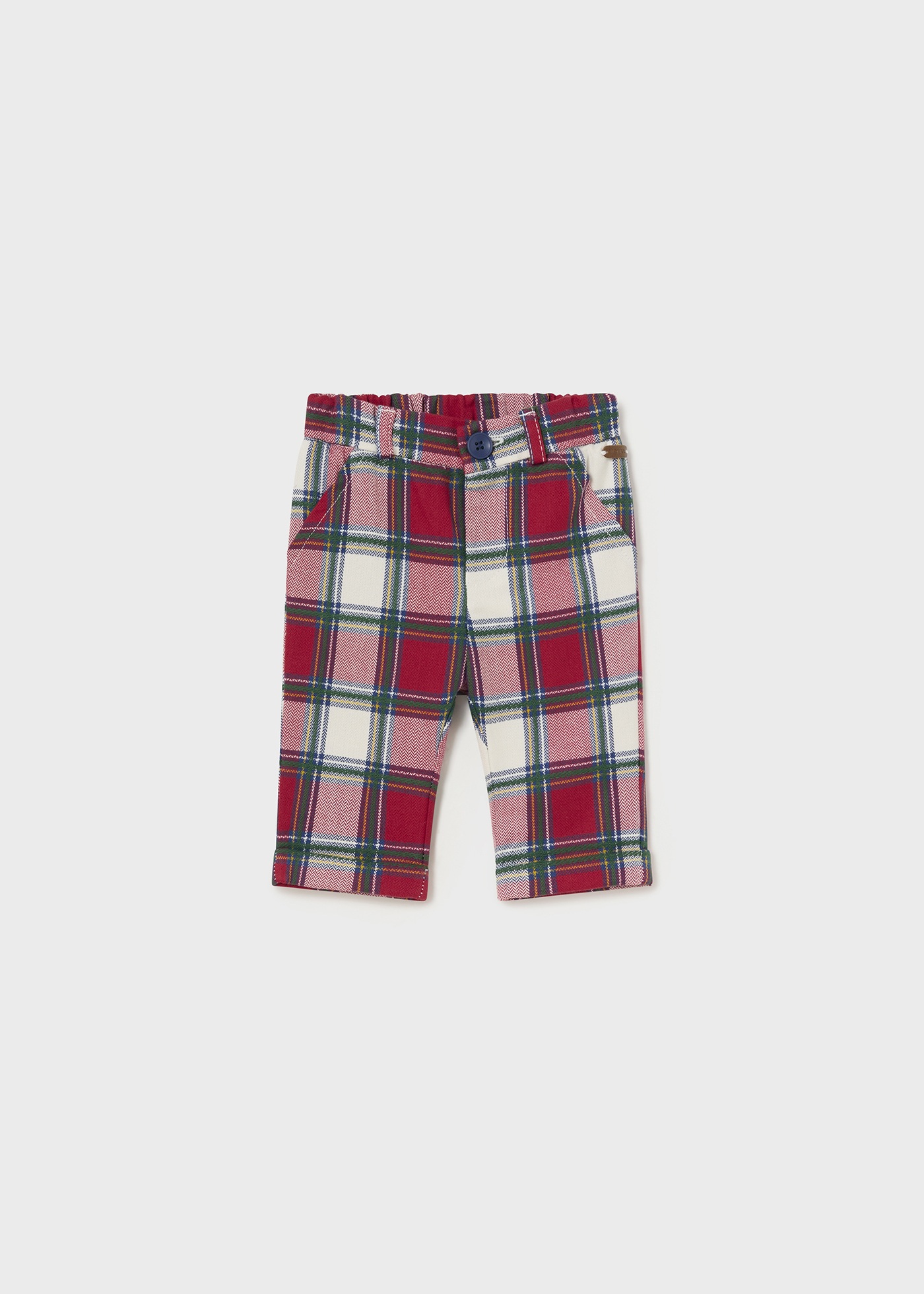 Newborn Checked Pants Red | Mayoral