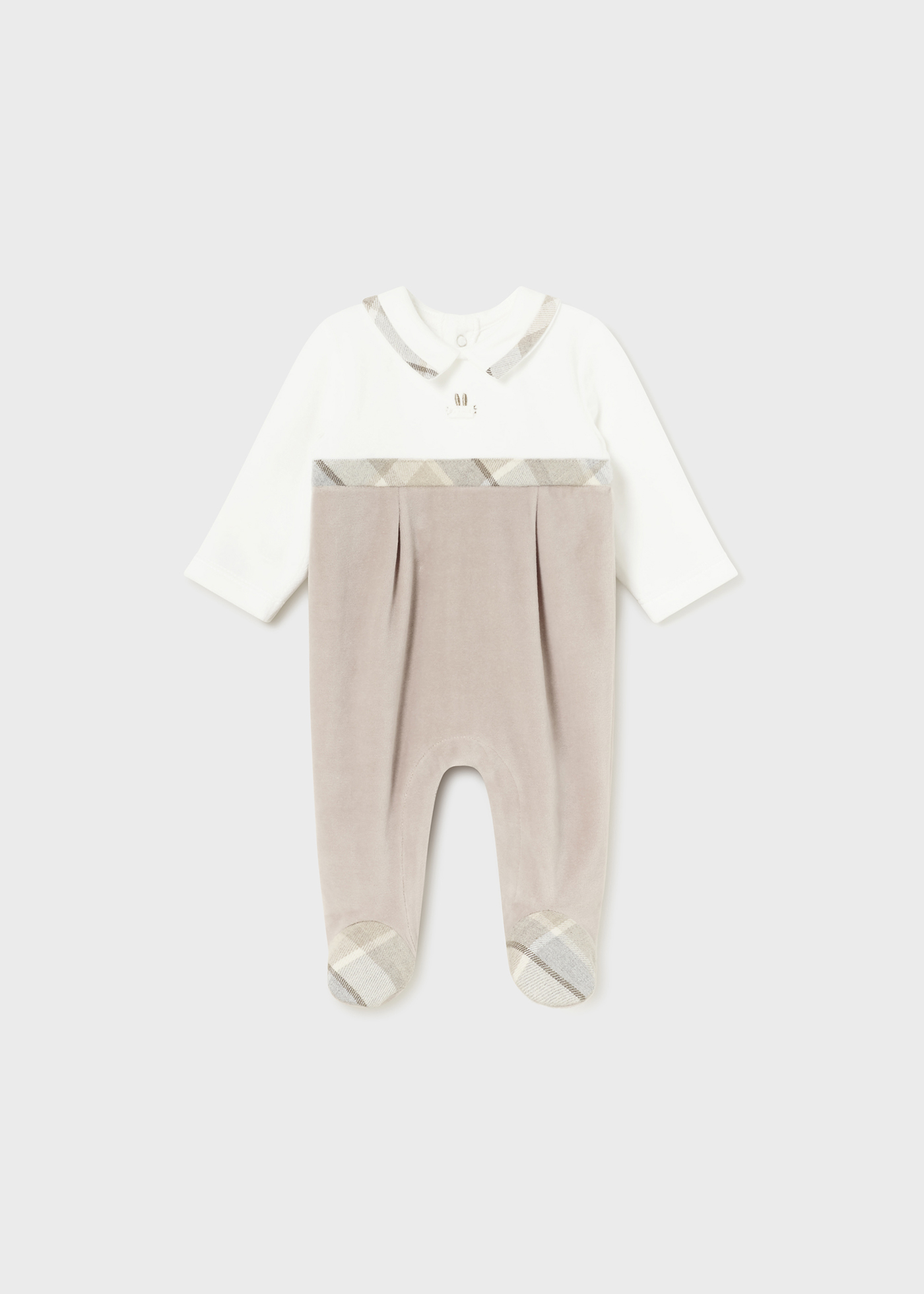 Newborn Boy Romper with Collar Nut | Mayoral