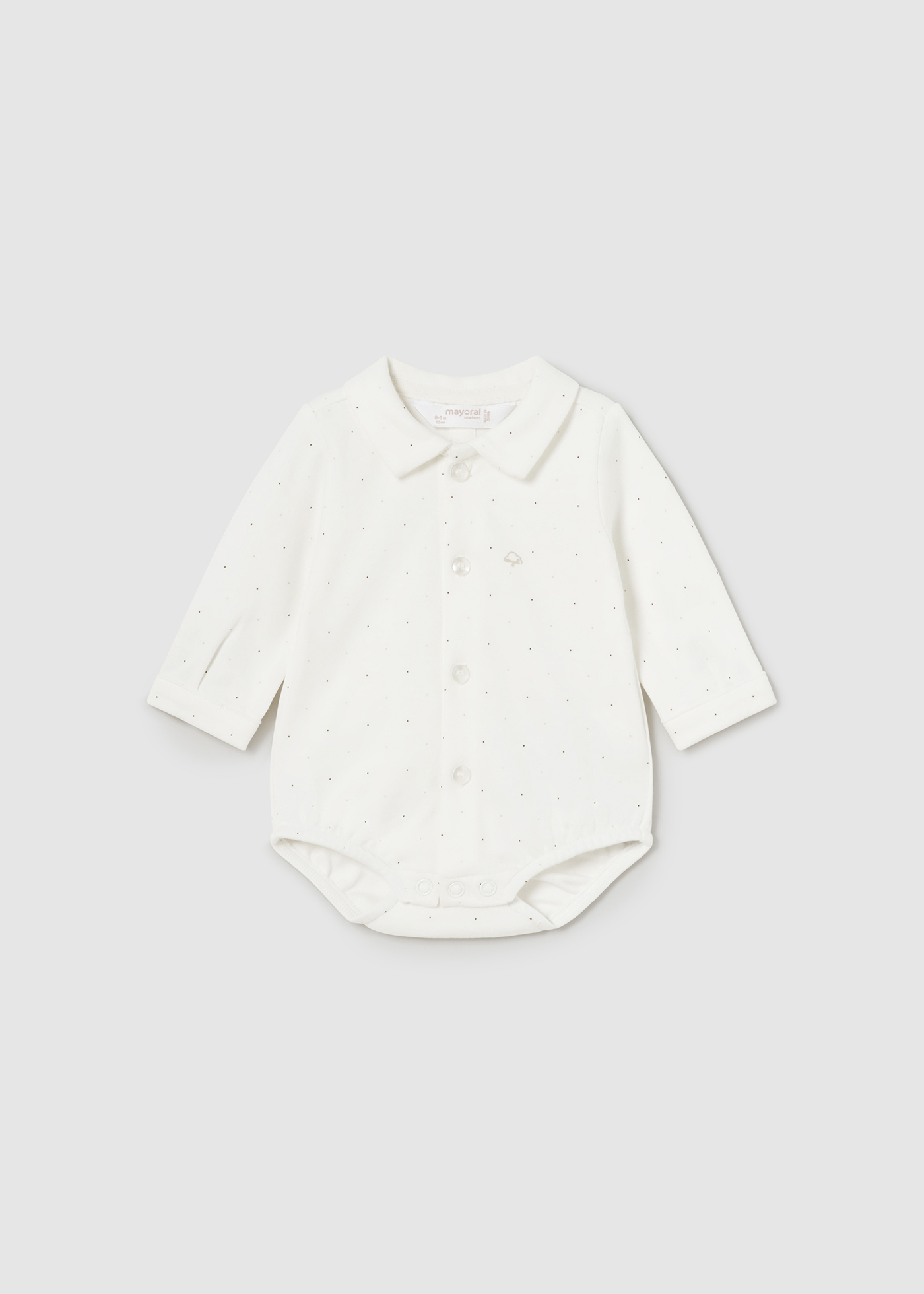 Body guler camasa nou-nascut Ecru-Moca | Mayoral