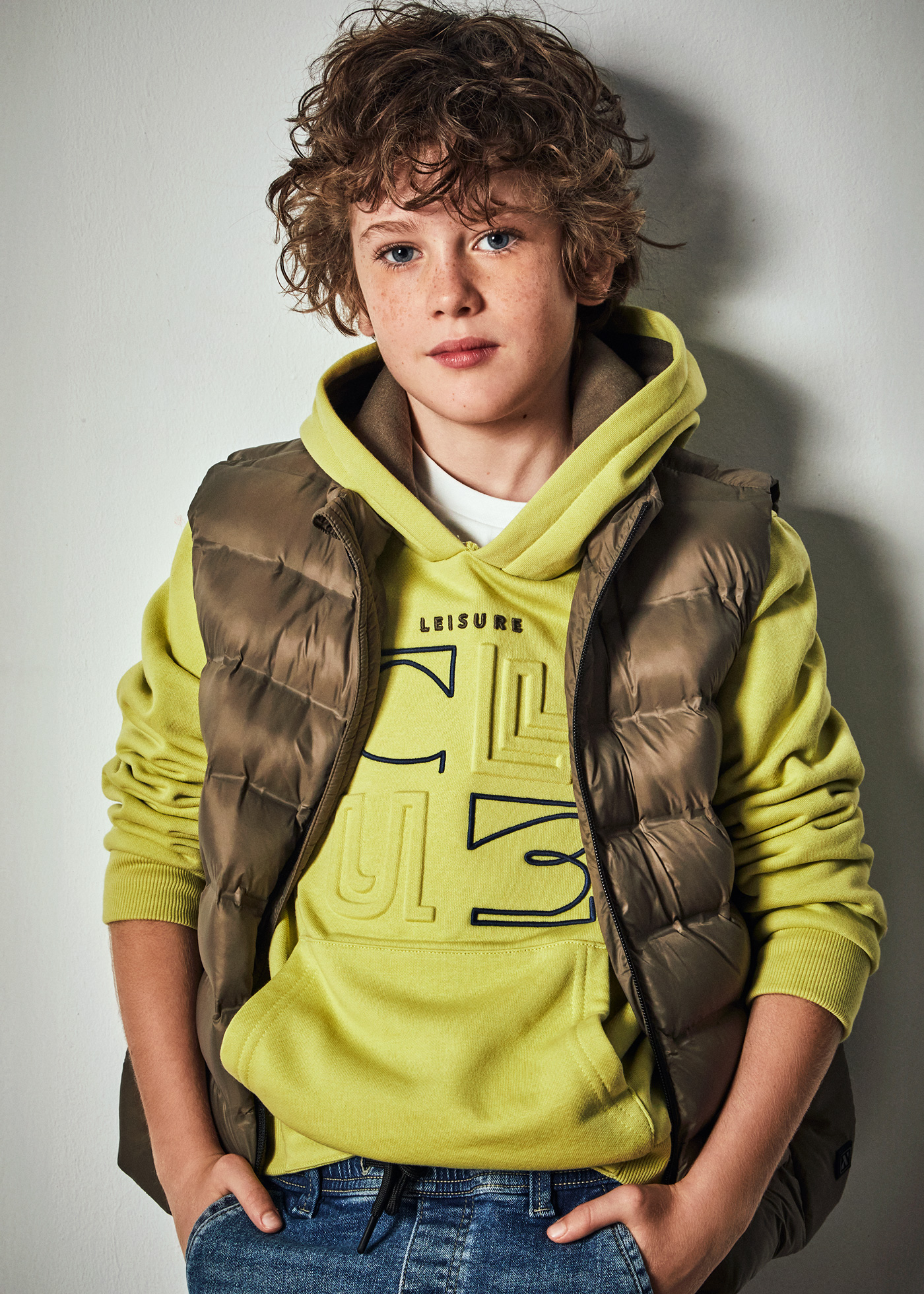 Boy Embossed Hoodie Lime | Mayoral