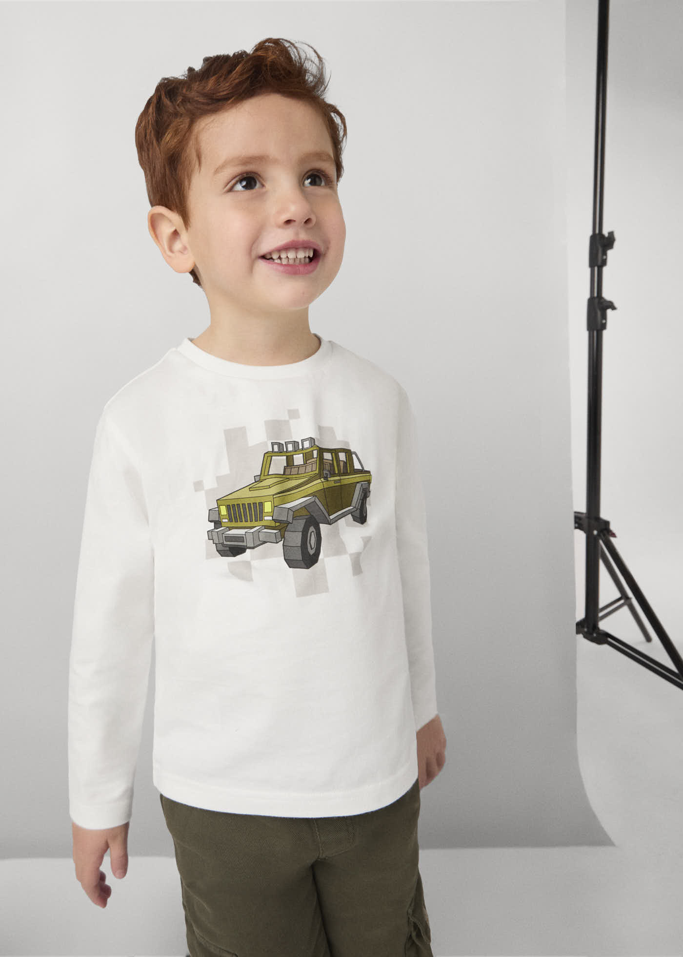 Camisola carro menino Nata-Musgo | Mayoral