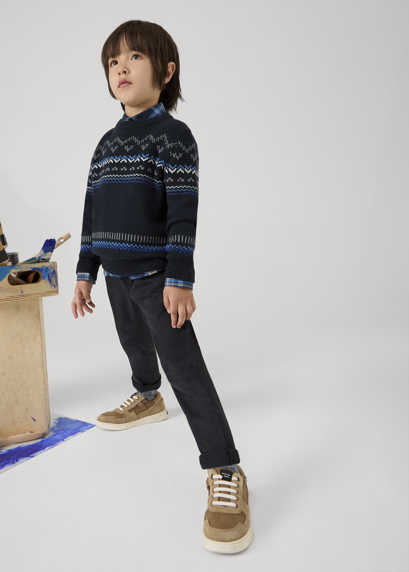 Boy Loose Fitting Trousers Blue black | Mayoral