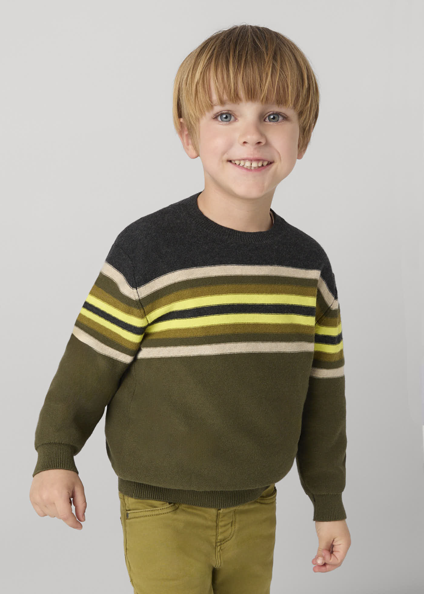 Boy Striped Sweater Moss | Mayoral