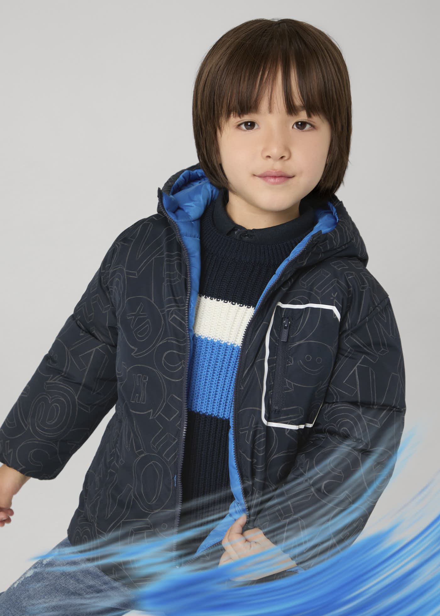Boy Reversible Puffer Jacket Dark Cerulean | Mayoral