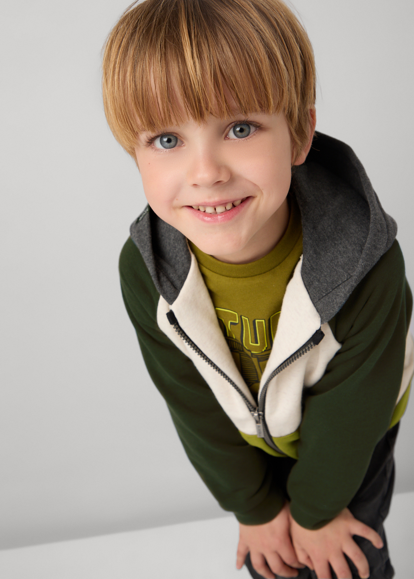 Boy Knit Zip Hoodie Moss | Mayoral