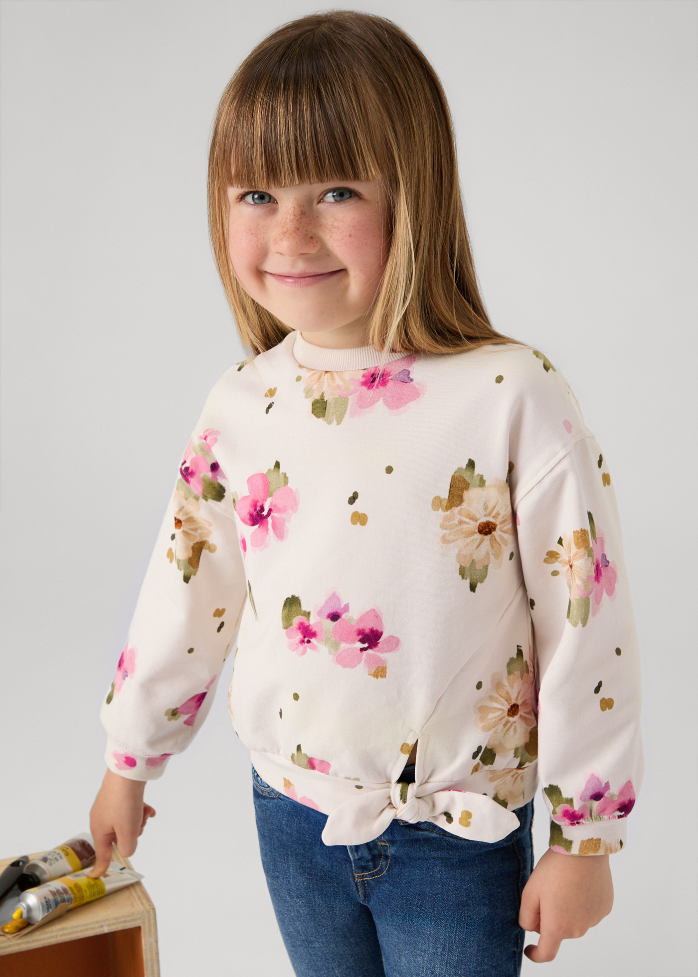 Girl Floral Jumper Chickpea | Mayoral