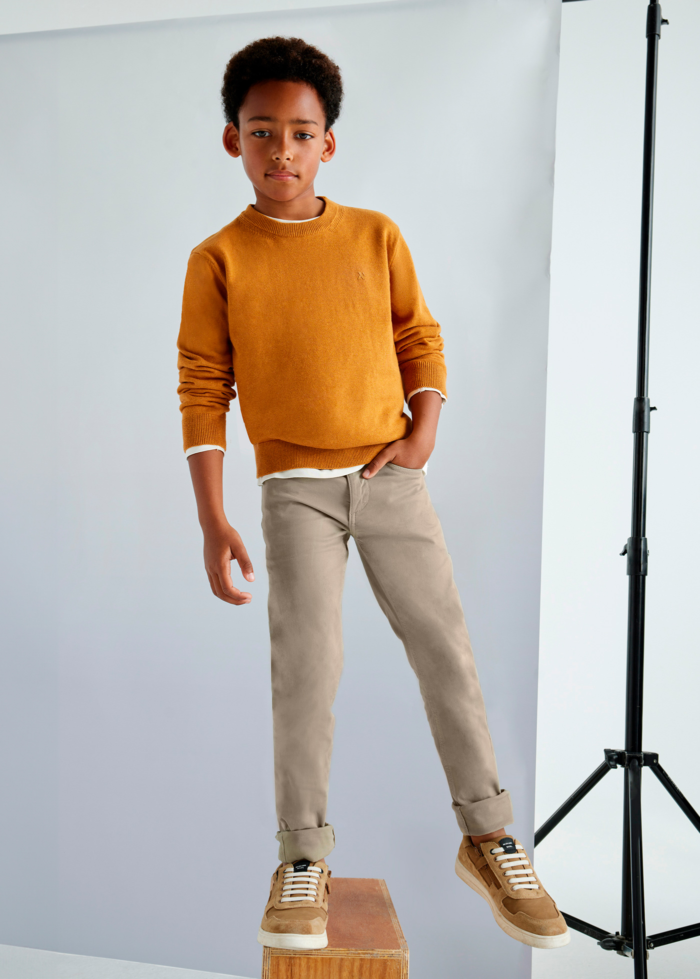 Boy Basic Fitted Pants Nut | Mayoral