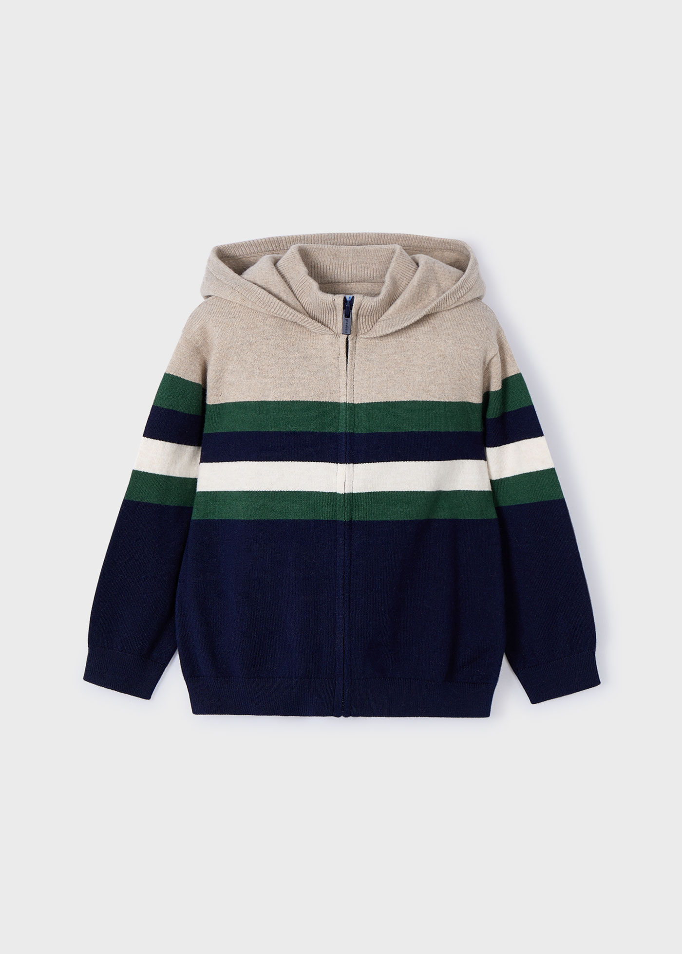 Boy Knit Striped Hoodie Alpine | Mayoral