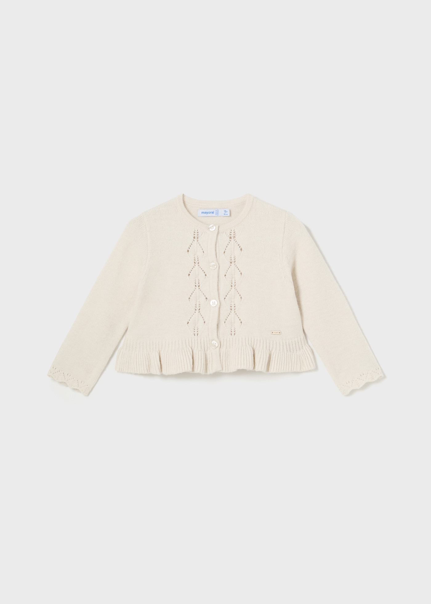 Bolero folho tricot bebé Milk vigoré | Mayoral