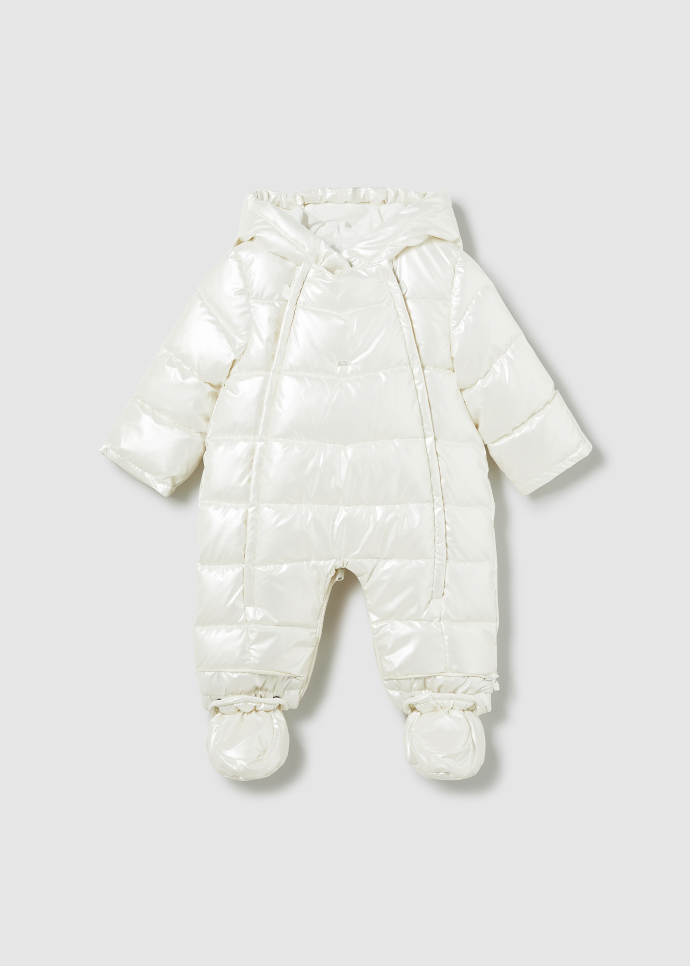 Newborn Convertible Snowsuit Off white | Mayoral