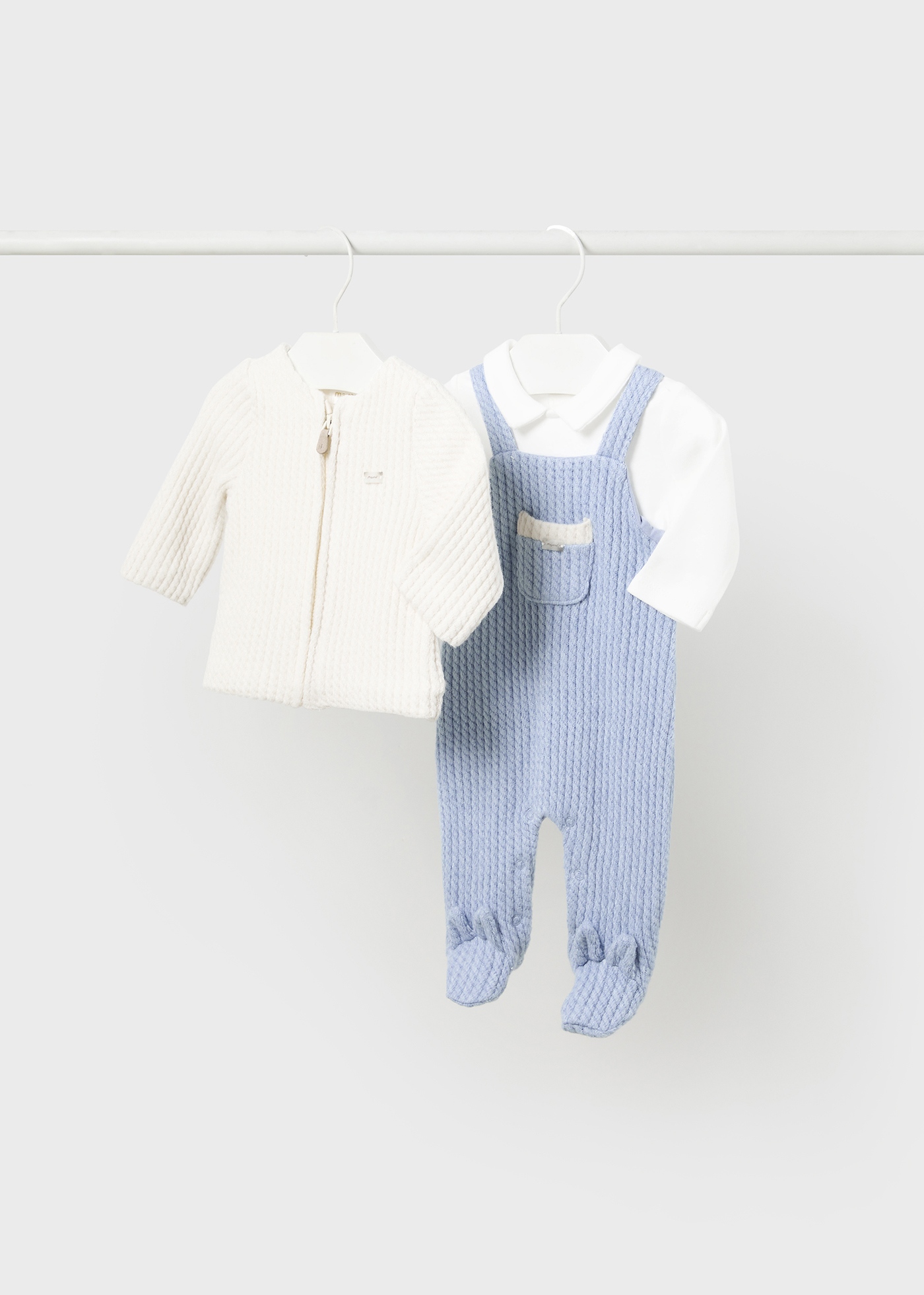Newborn One-Piece and Jacket Set Sky | Mayoral
