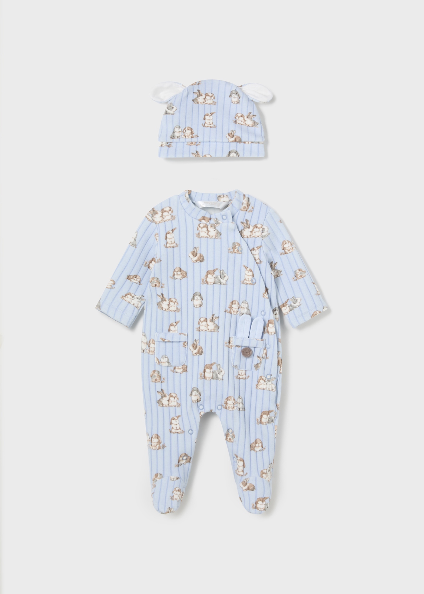 Newborn One-Piece with Hat Sky | Mayoral
