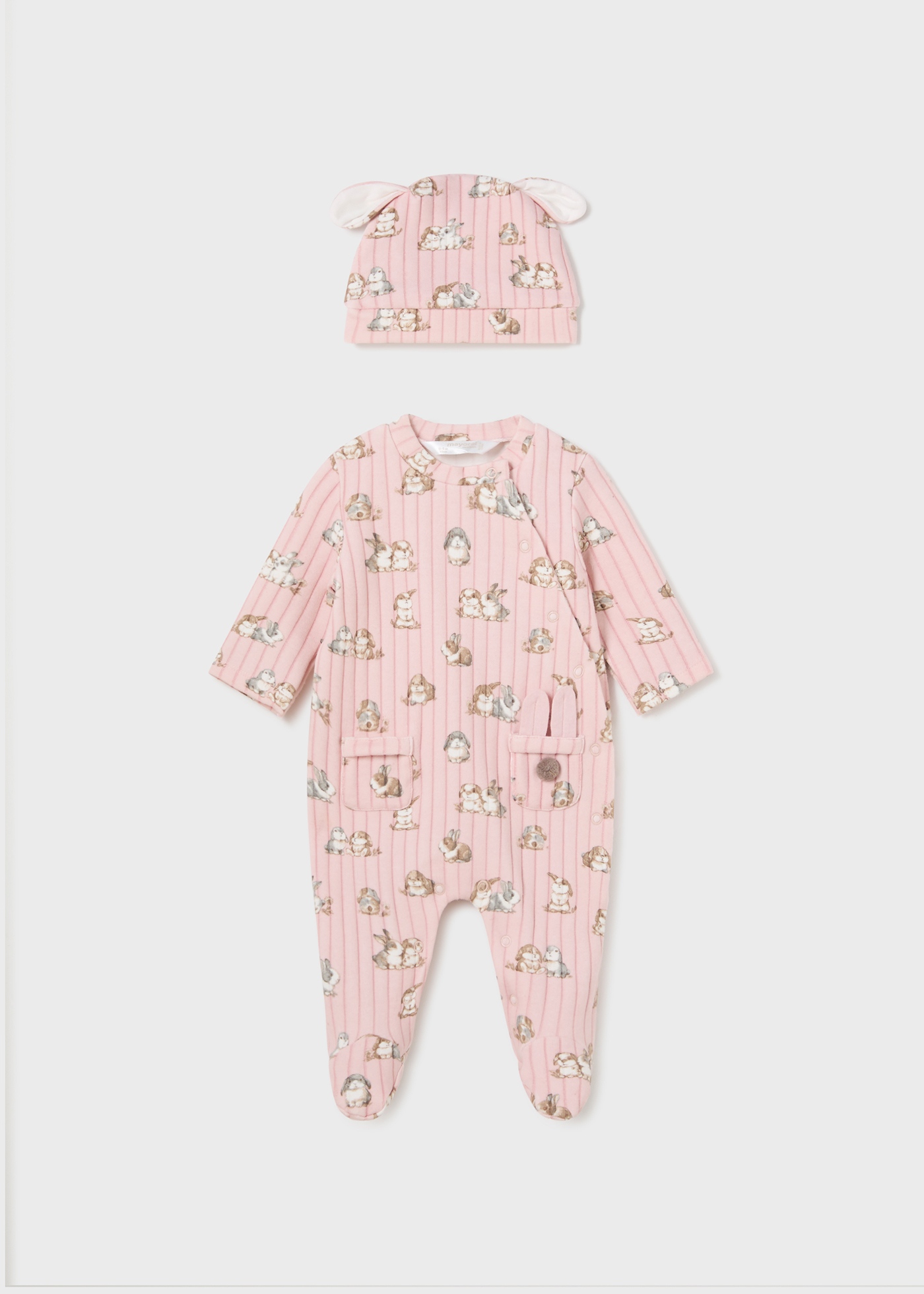 Newborn One-Piece with Hat Blush | Mayoral