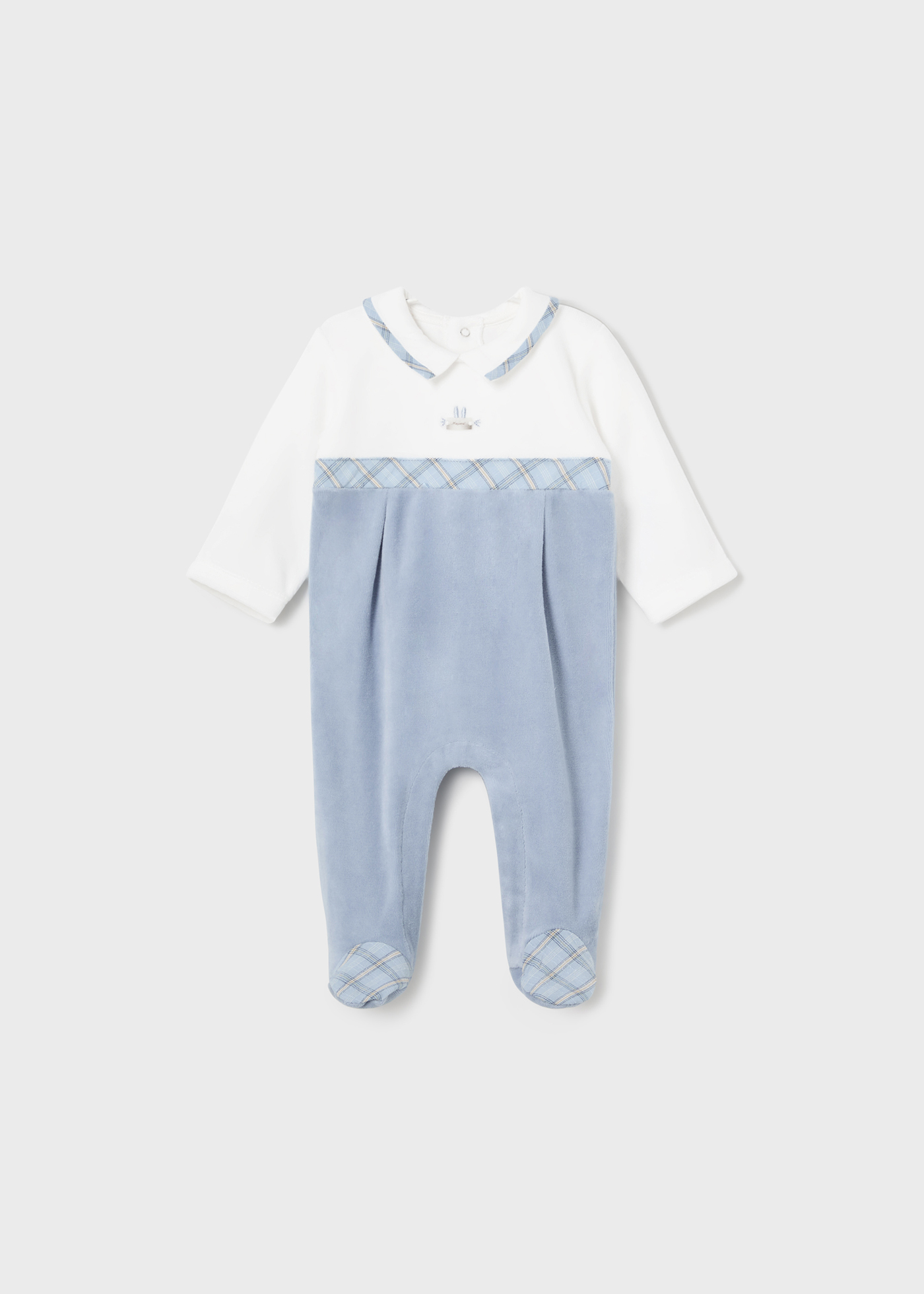 Newborn One-Piece with Collar Sky | Mayoral