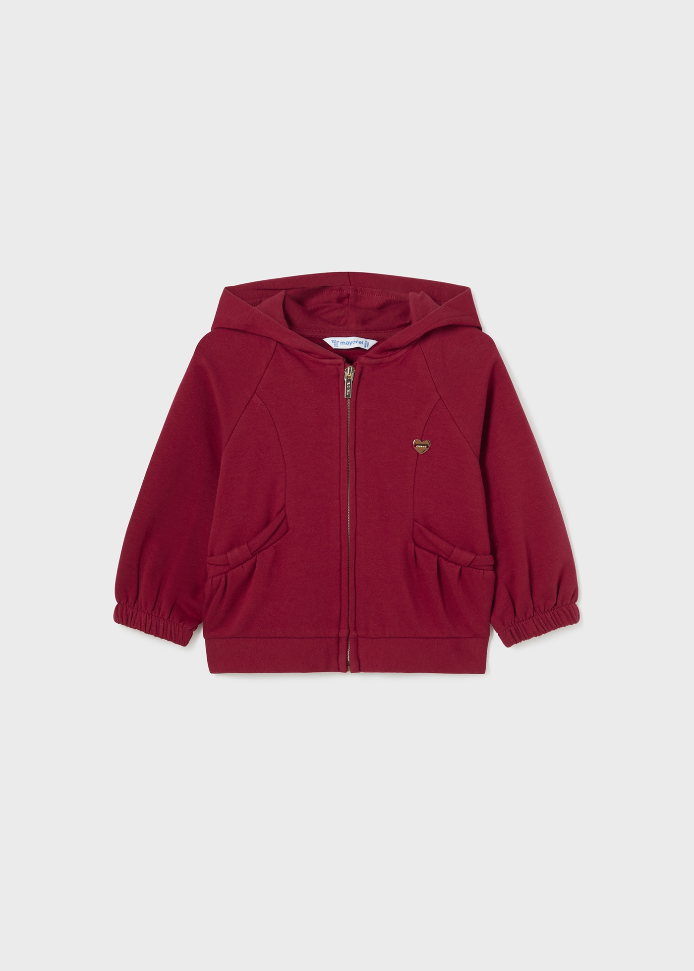 Sudadera manga ranglan bebé Guinda | Mayoral