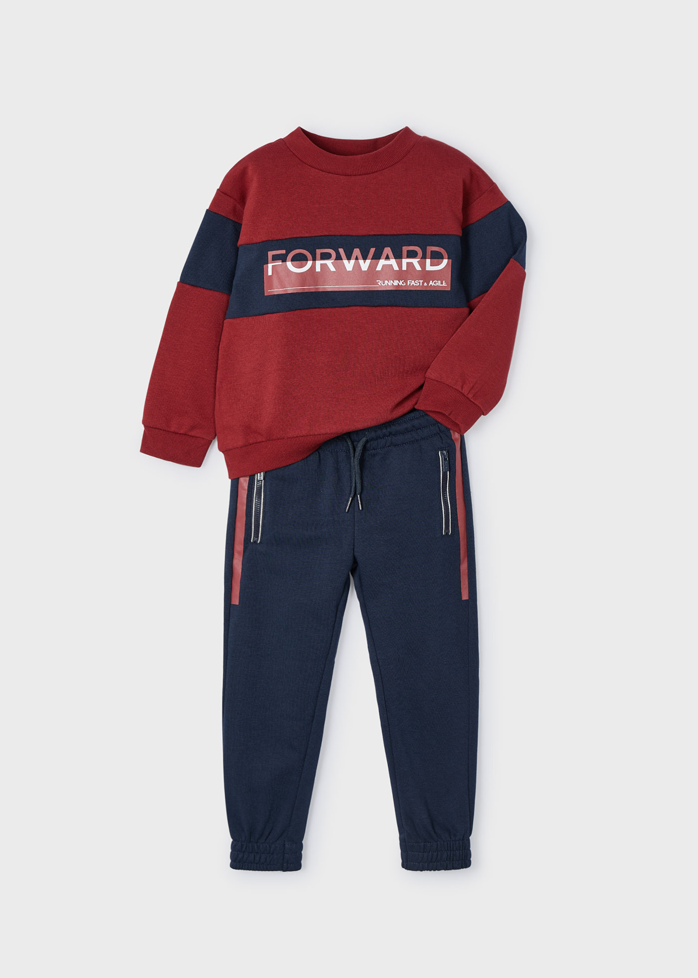 Boy 2 Piece Tracksuit Wine | Mayoral