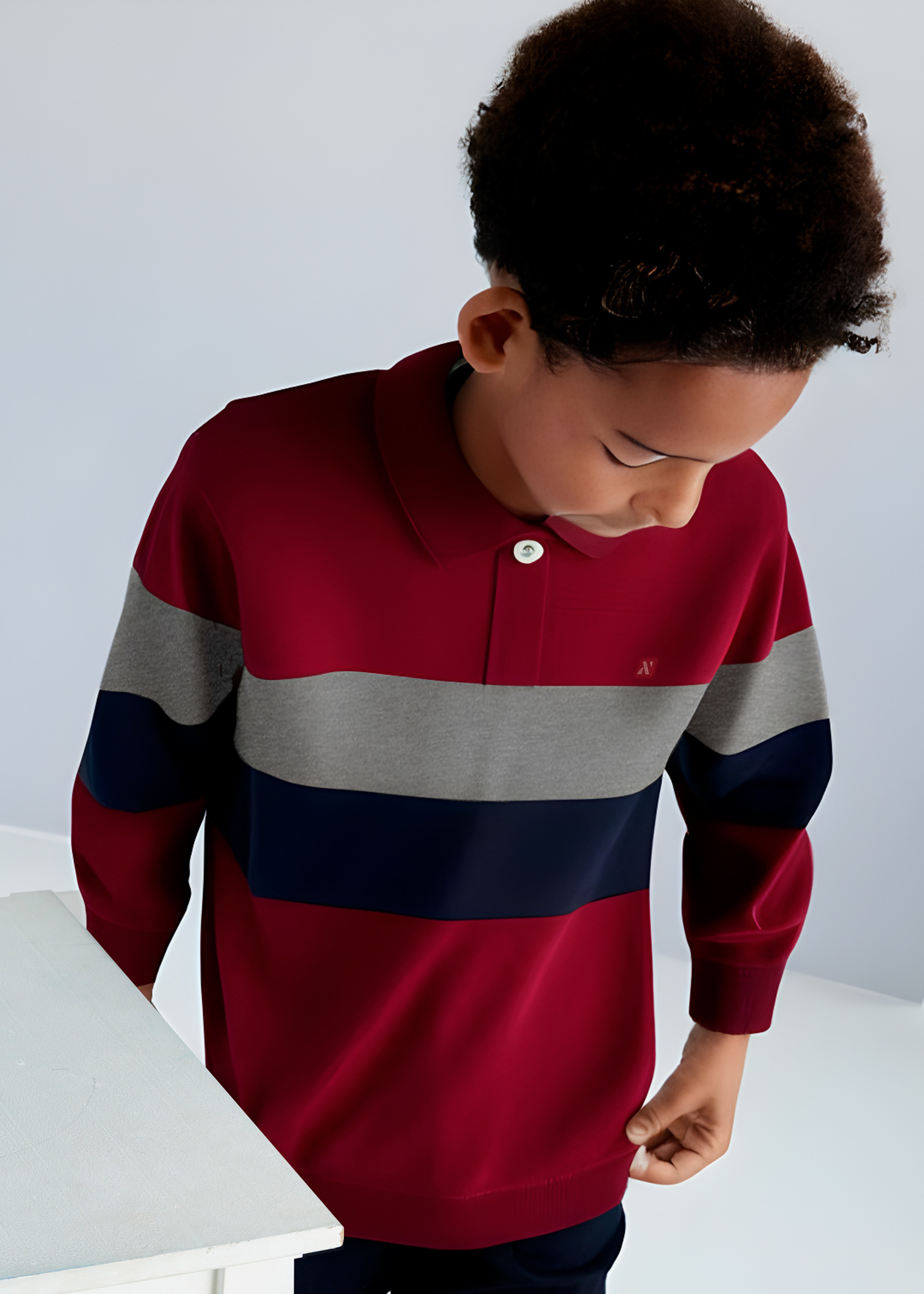 Boy Striped Polo Shirt Wine | Mayoral