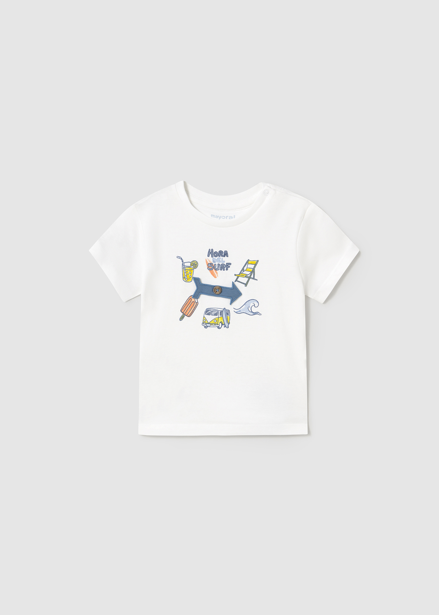 T-shirt interativa seta bebé Branco | Mayoral