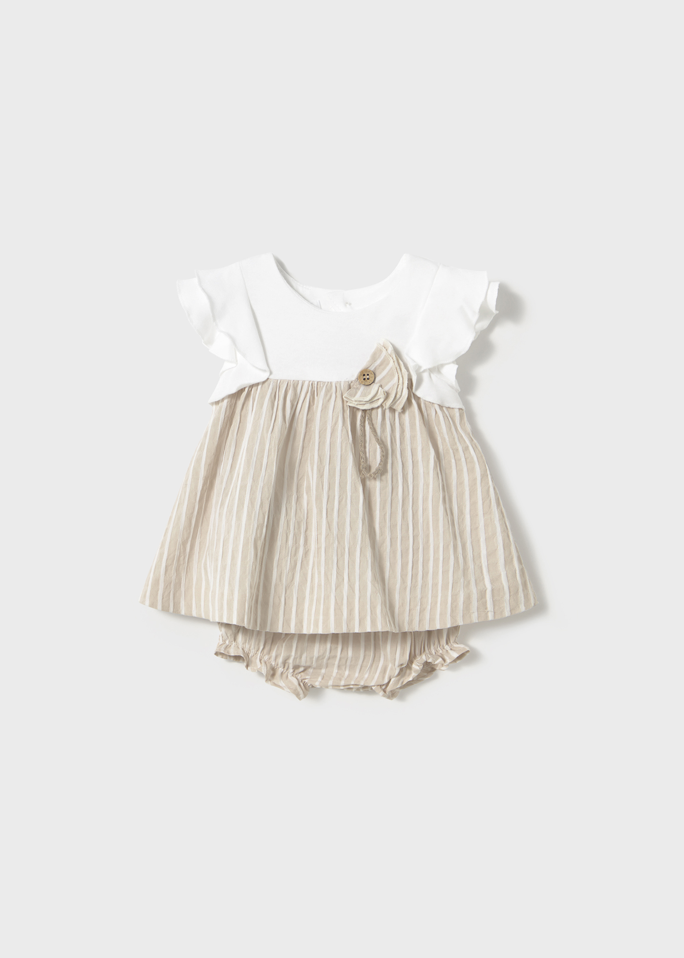 Newborn girl combined dress with nappy cover Root | Mayoral