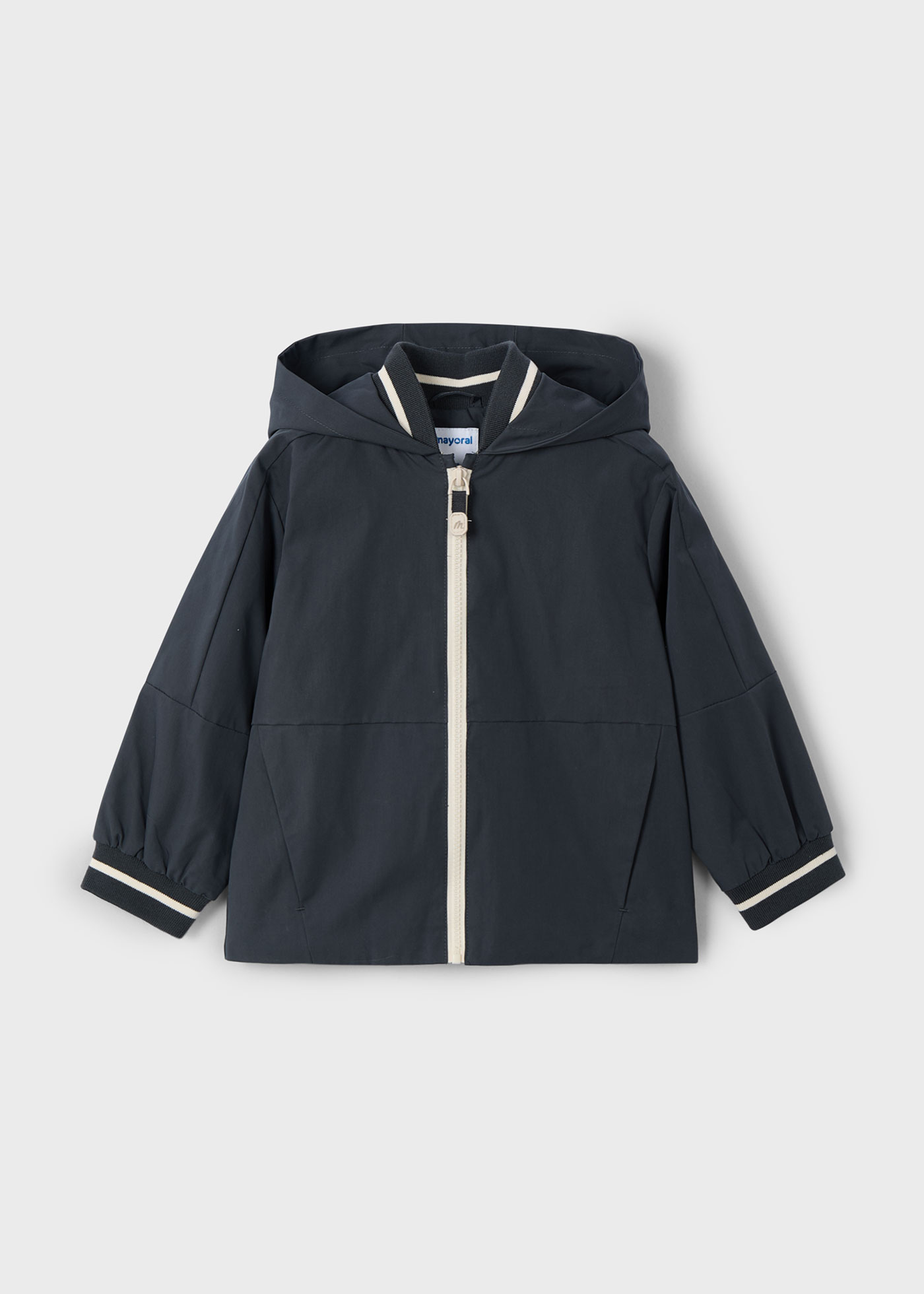Boy contrast cuff windbreaker Asphalt | Mayoral