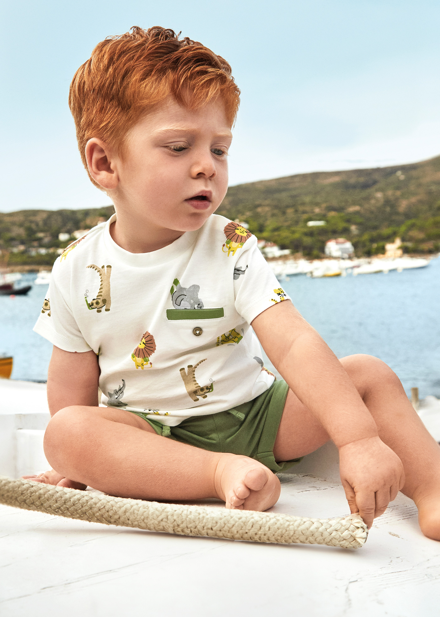 Baby 3-Piece Printed Set Gold | Mayoral