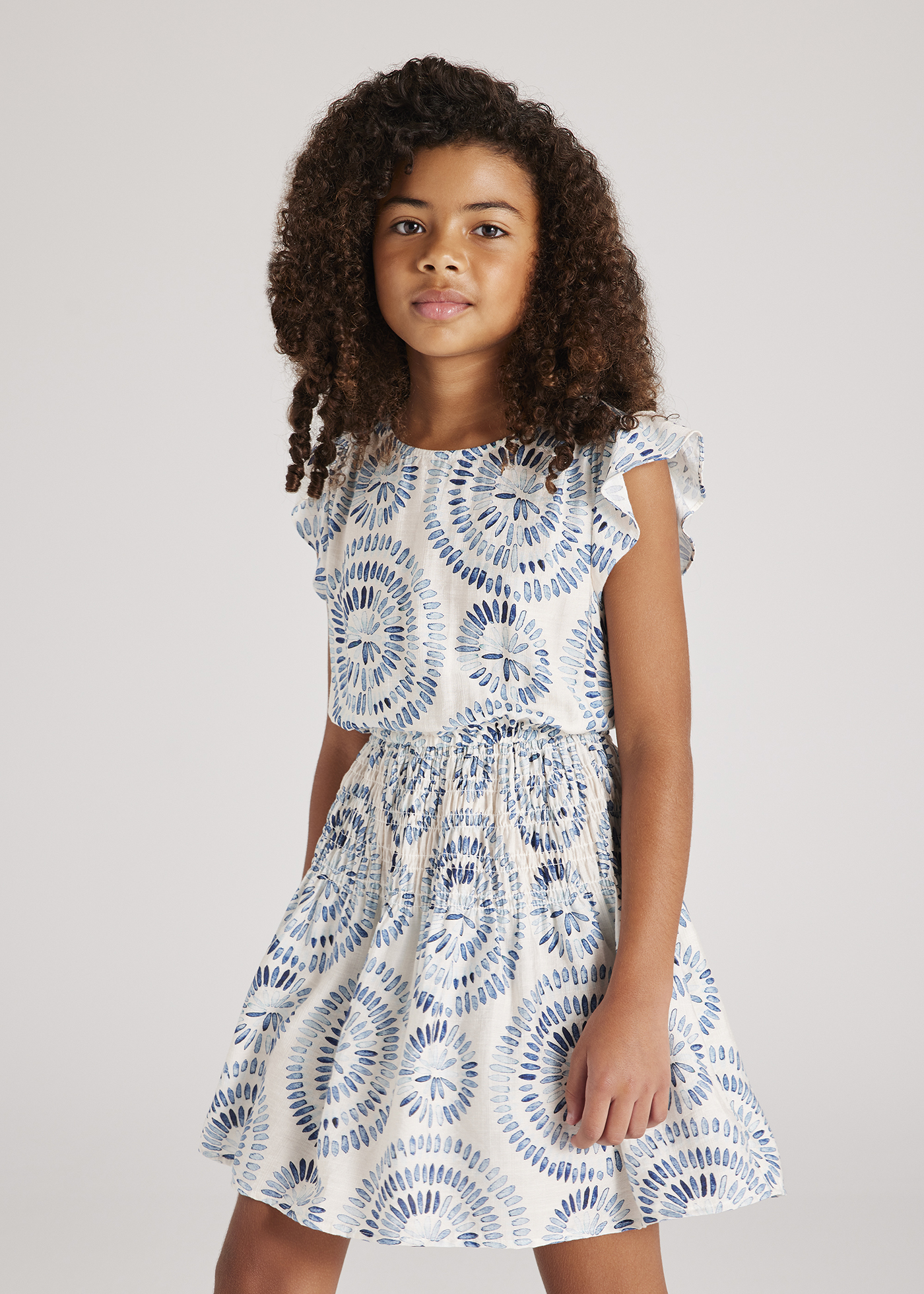 Girl Printed Dress Lake | Mayoral