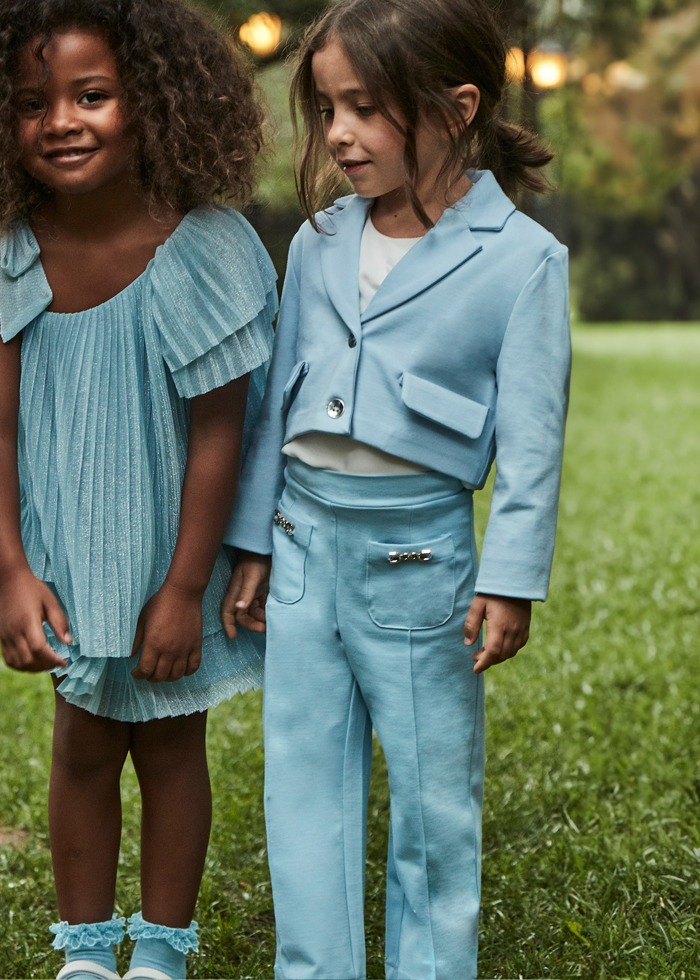 Girl Dress Pants Sky | Mayoral