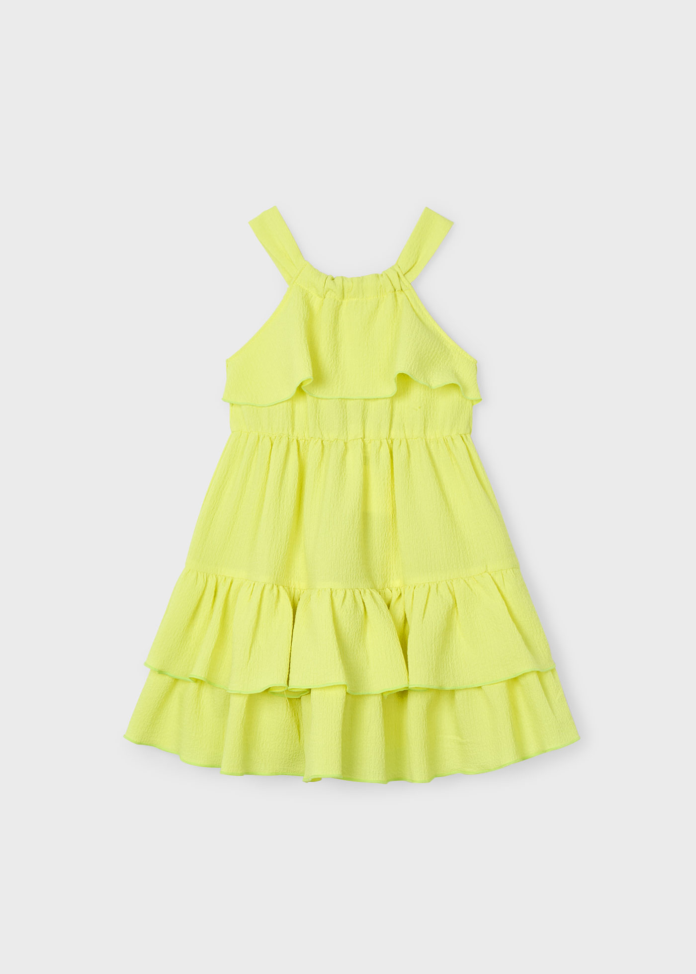 Girl Ruffled Dress Lime green | Mayoral