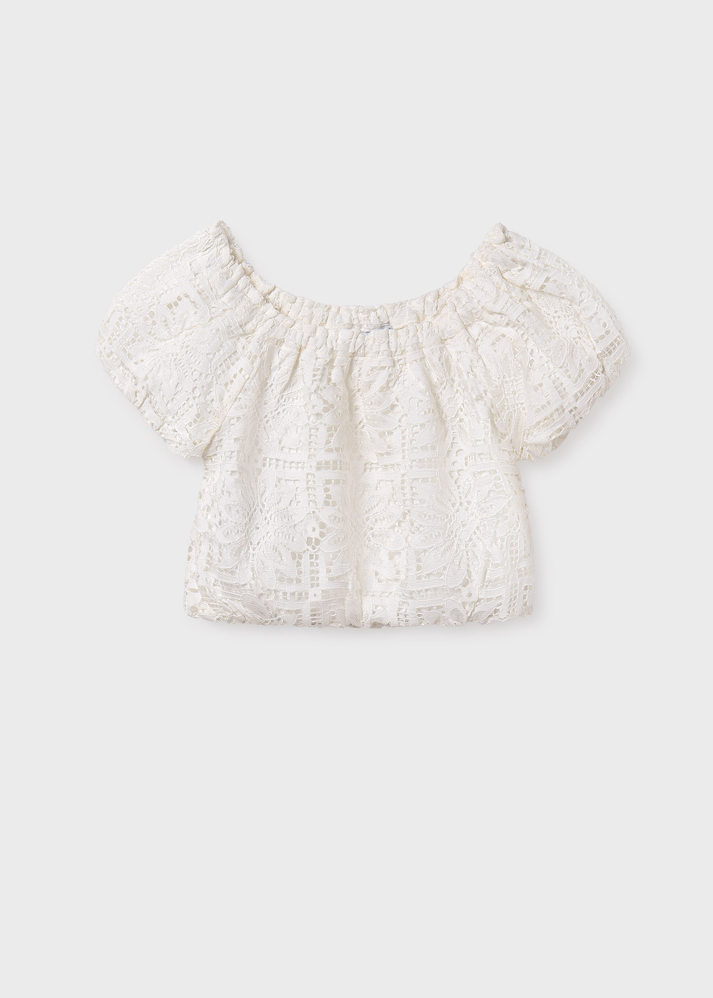 Girl Lace Top Ecru | Mayoral