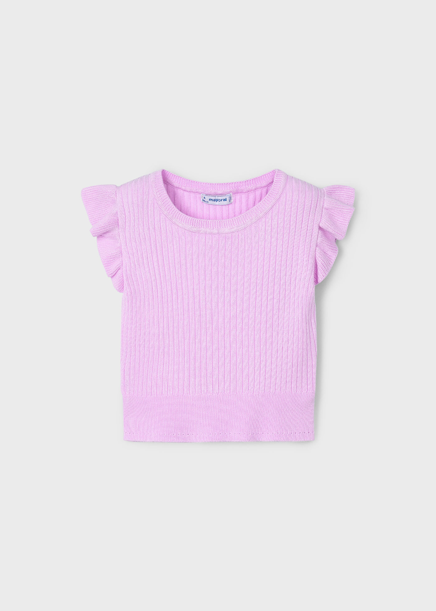 Girl Ribbed Knit Top Mauve | Mayoral