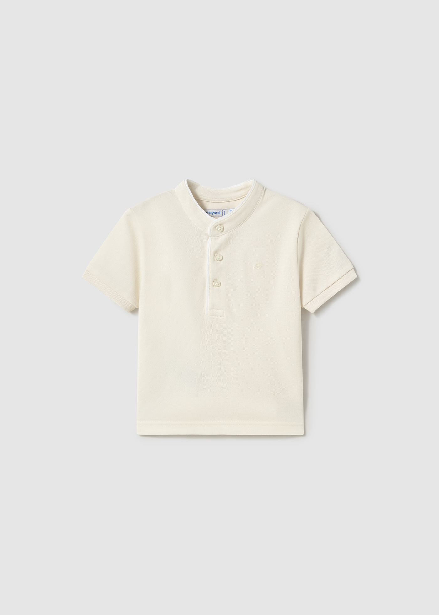 Baby Polo Shirt Mandarin Collar Yogurt | Mayoral