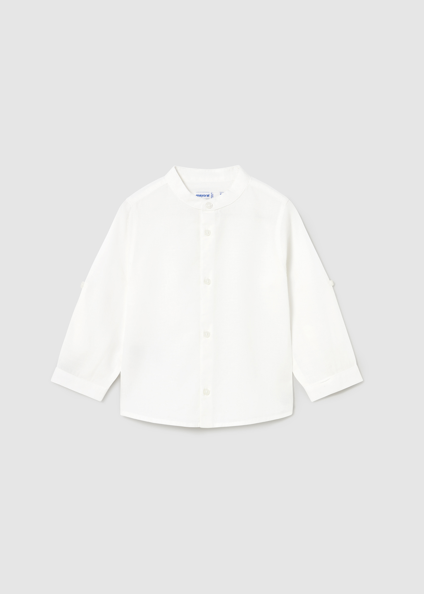 Baby long sleeved mao collar shirt White | Mayoral