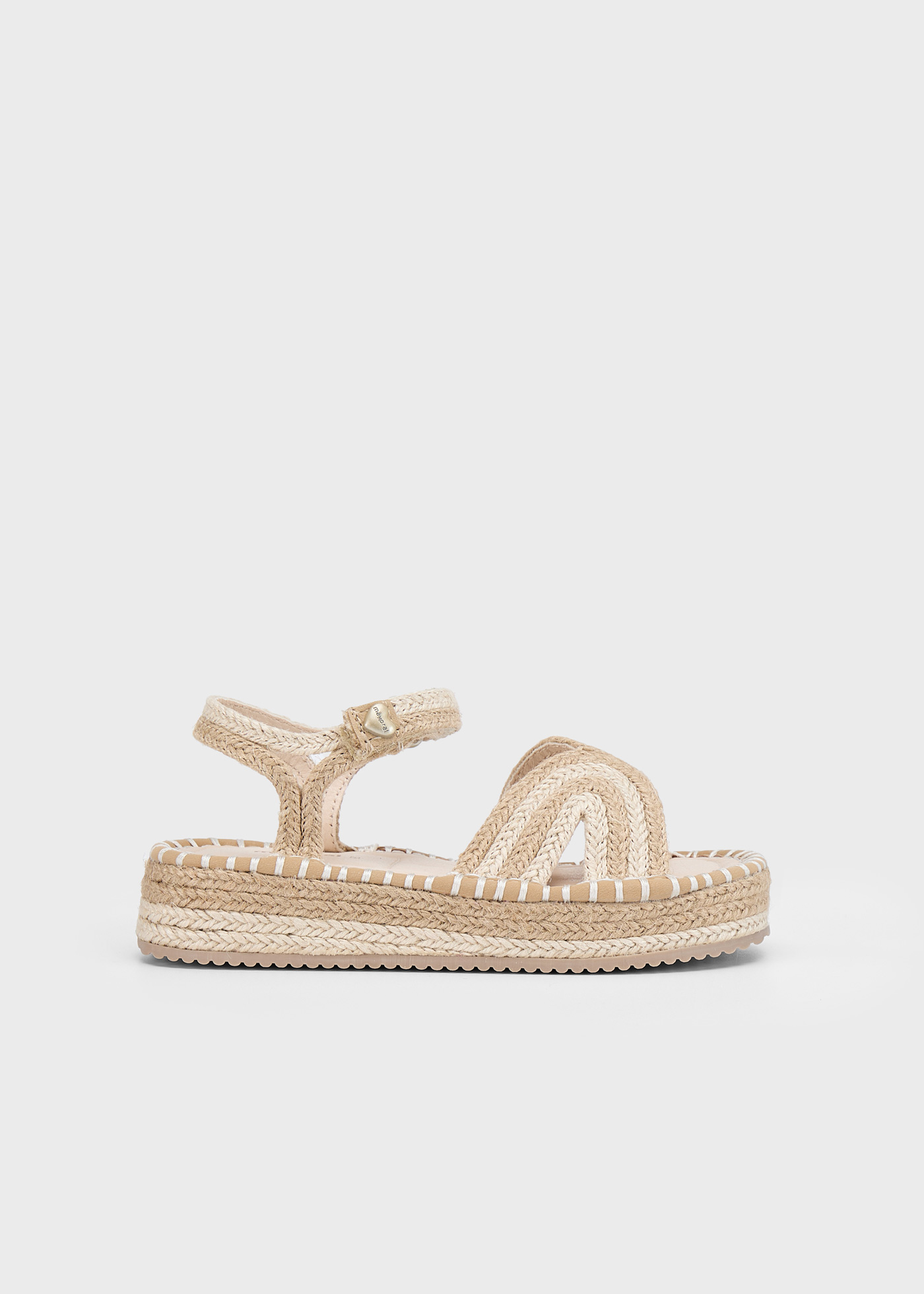 Girl Platform Jute Sandals Caramel | Mayoral