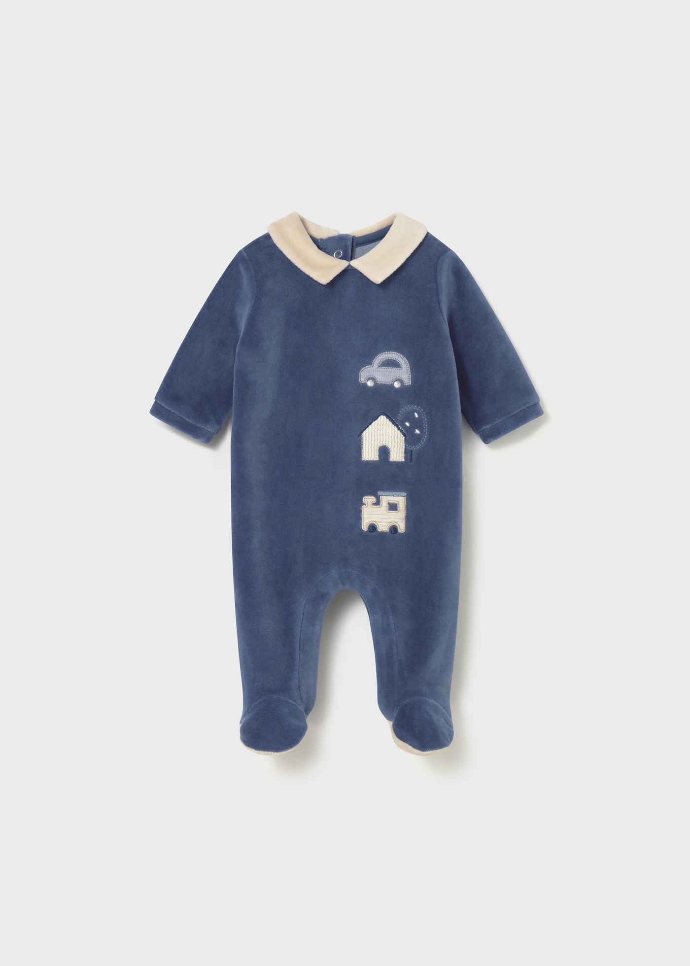 Newborn collared romper with feet Arctic | Mayoral