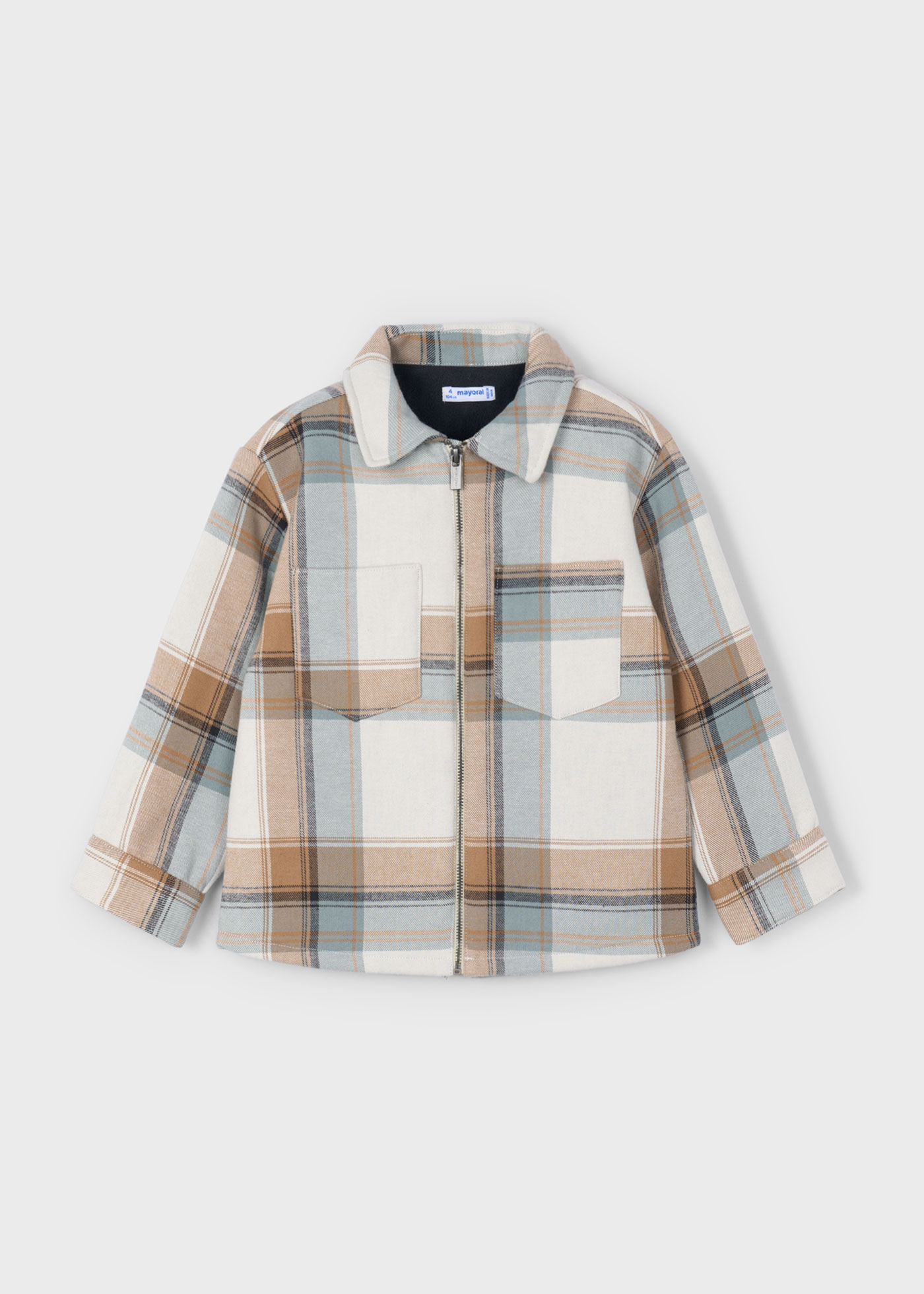 Boys check jacket Caramel | Mayoral