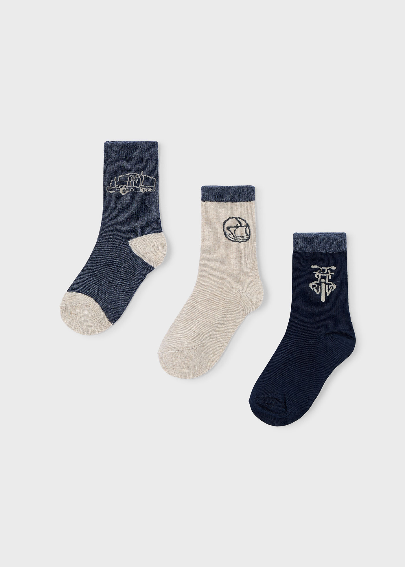 3-Pack Dino Socks Navy | Mayoral