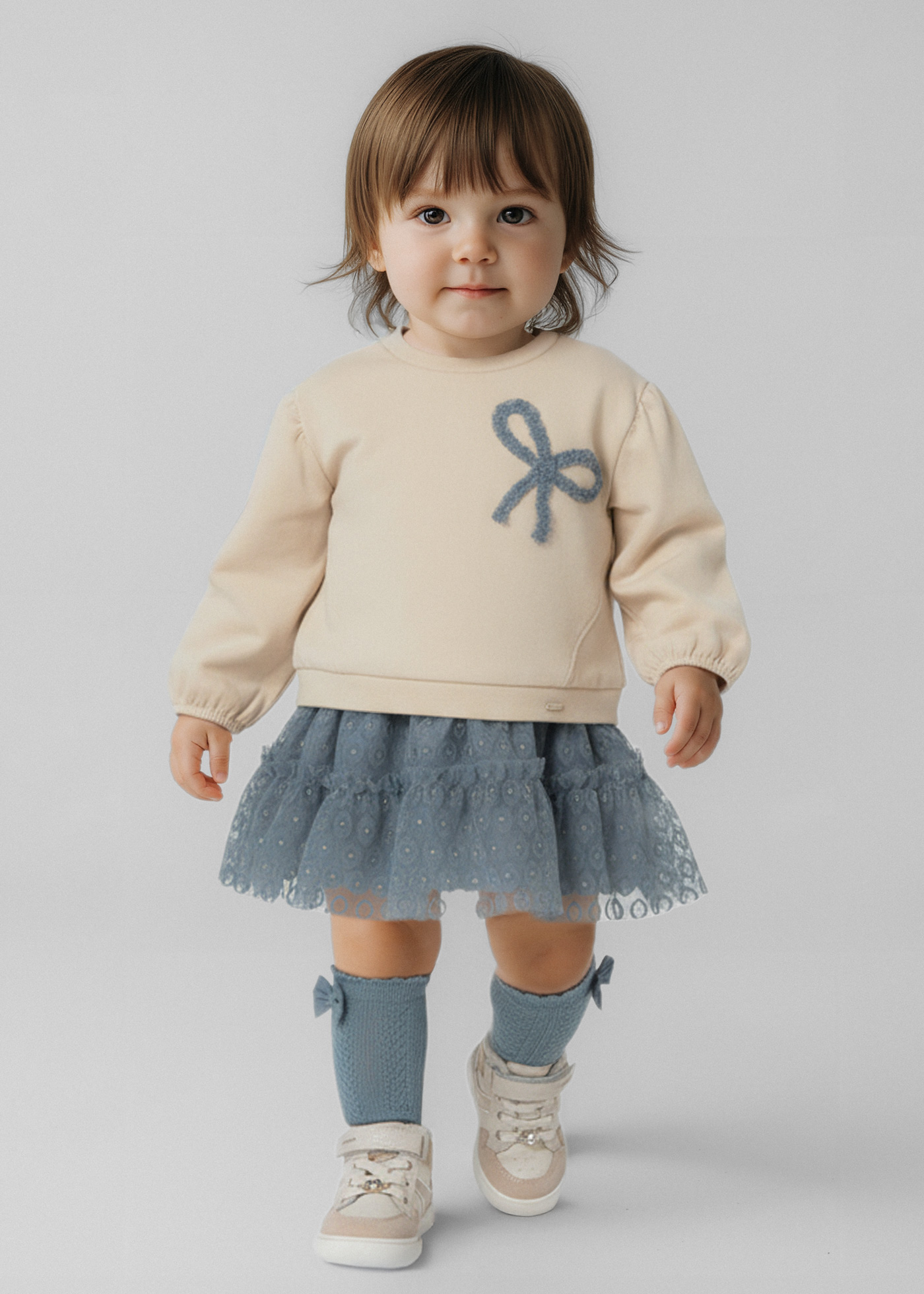 Ensemble jupe et pull en tulle bébé Blue bell | Mayoral