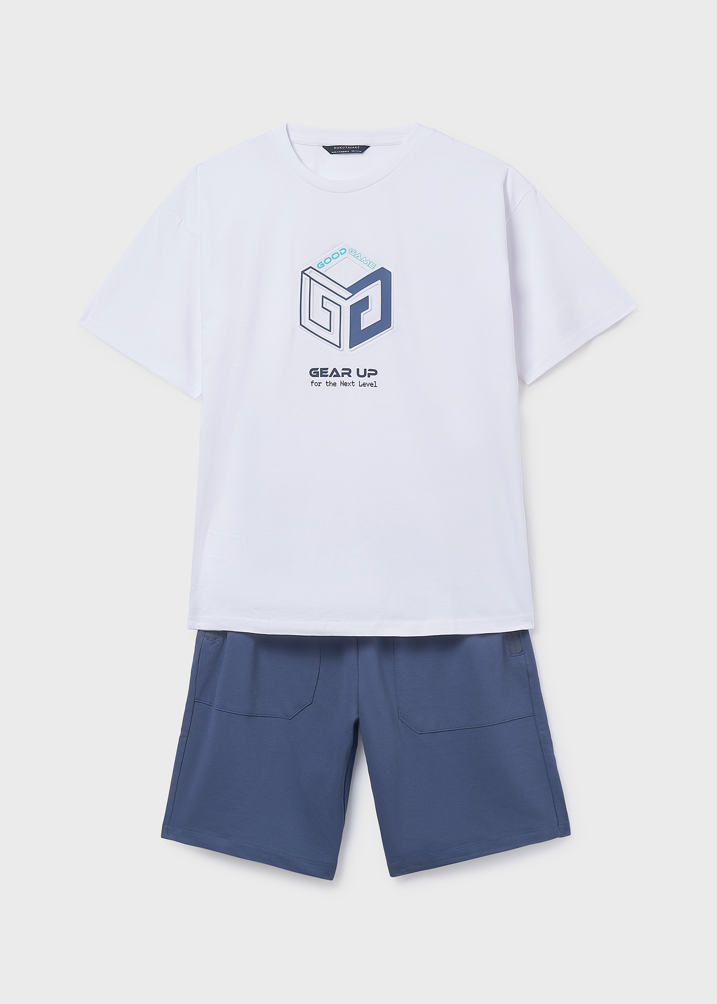Conjunto bermuda y playera relieve chico Blanco | Mayoral